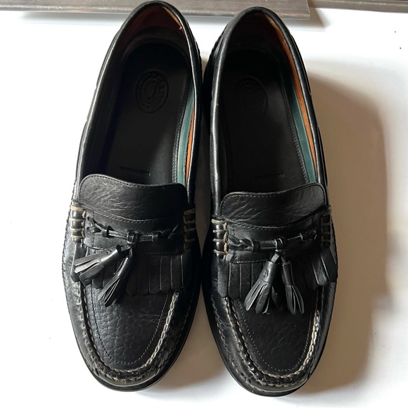 H.S Trask | Shoes | Hs Trask Mens Dress Shoes Black Bison Leather Slip ...